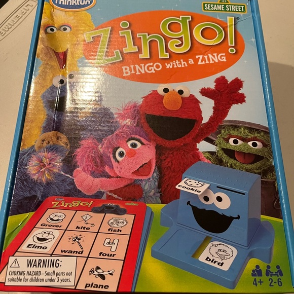Thinkfun | Toys | Sesame Street Zingo Bingo Game | Poshmark